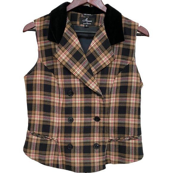 Donneybrook | Jackets & Coats | Vintage Vest Checkered Buffalo Plaid 8s ...